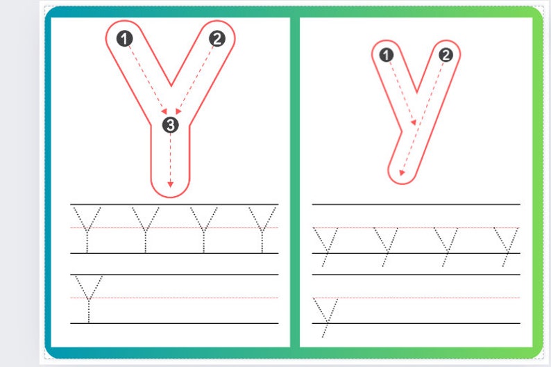 Printable Alphabet Lower and Upper Case Tracing Worksheets, Digital ...