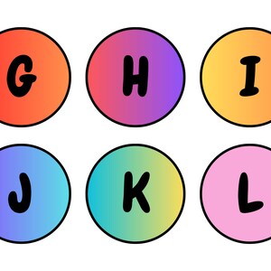 Educational A-Z Circle Flashcards - Bold & Colorful Alphabet Learning ...