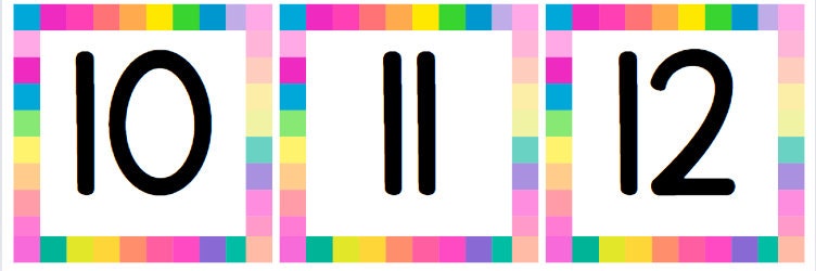 Printable Numbers Flash Cards 1-30, English US Flashcards, Instant ...