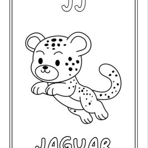 Printable Animal Alphabet Coloring Book, Educational Coloring Pages - Etsy