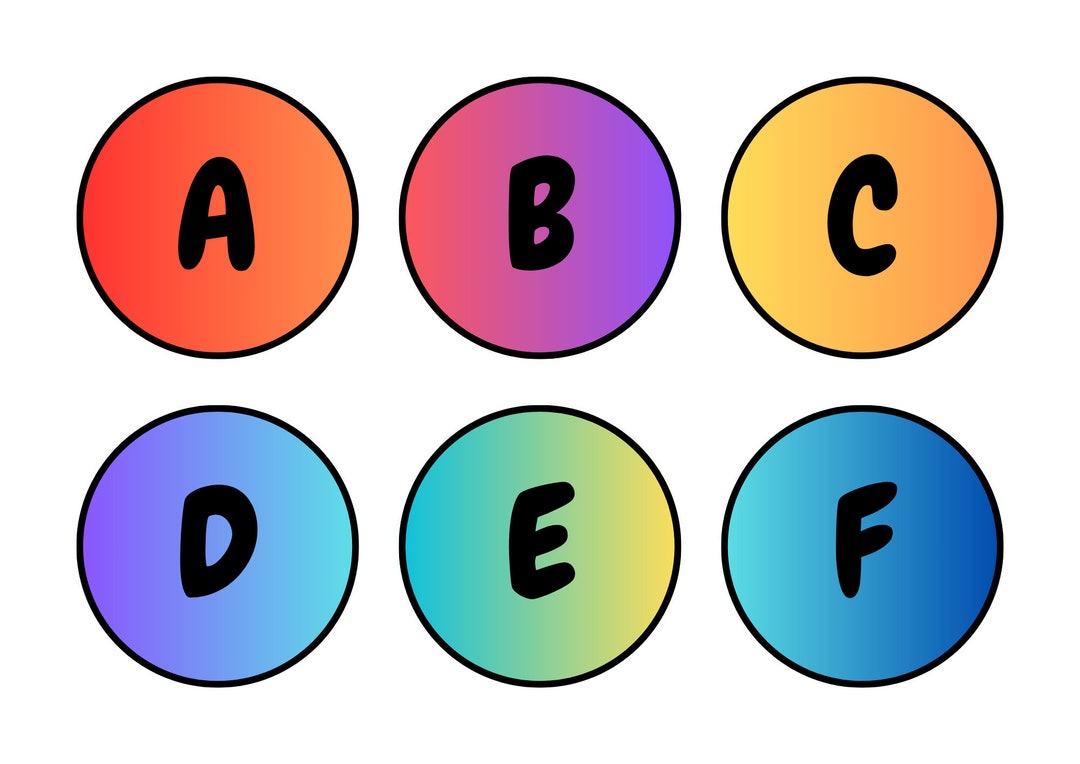 Educational A-Z Circle Flashcards - Bold & Colorful Alphabet Learning ...