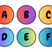 Educational A-Z Circle Flashcards - Bold & Colorful Alphabet Learning ...
