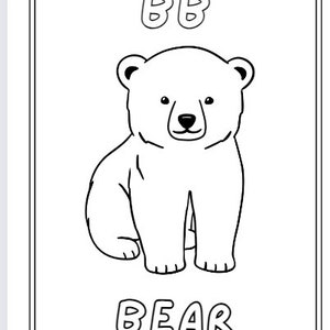 Printable Animal Alphabet Coloring Book, Educational Coloring Pages - Etsy