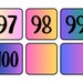 Bright and Fun 1-100 Math Flash Cards With Colorful Numbers - Etsy