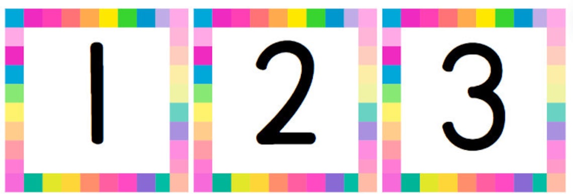 Printable Numbers Flash Cards 1-30, English US Flashcards, Instant ...