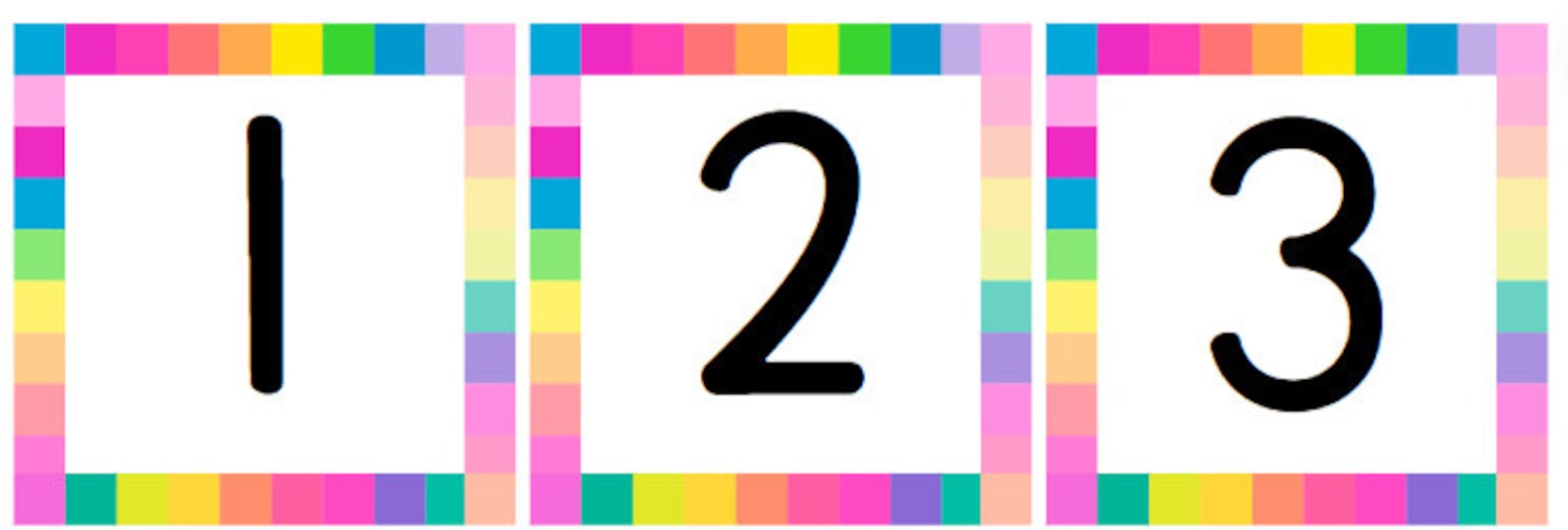 Printable Numbers Flash Cards 1-30, English US Flashcards, Instant ...