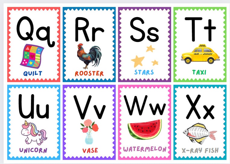 Digital Download Alphabet Animal Flash Cards, Printable English US ...