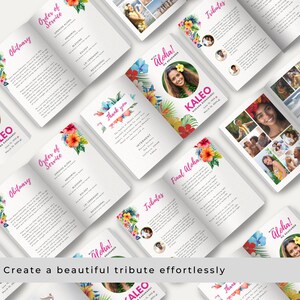 Hawaiian Funeral Program Template, Celebration of Life Brochure ...
