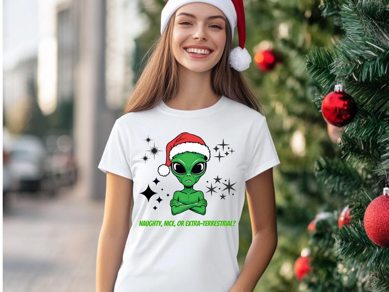 Funny Christmas PNG Quirky Alien PNG Bundle Festive Holiday Designs ...
