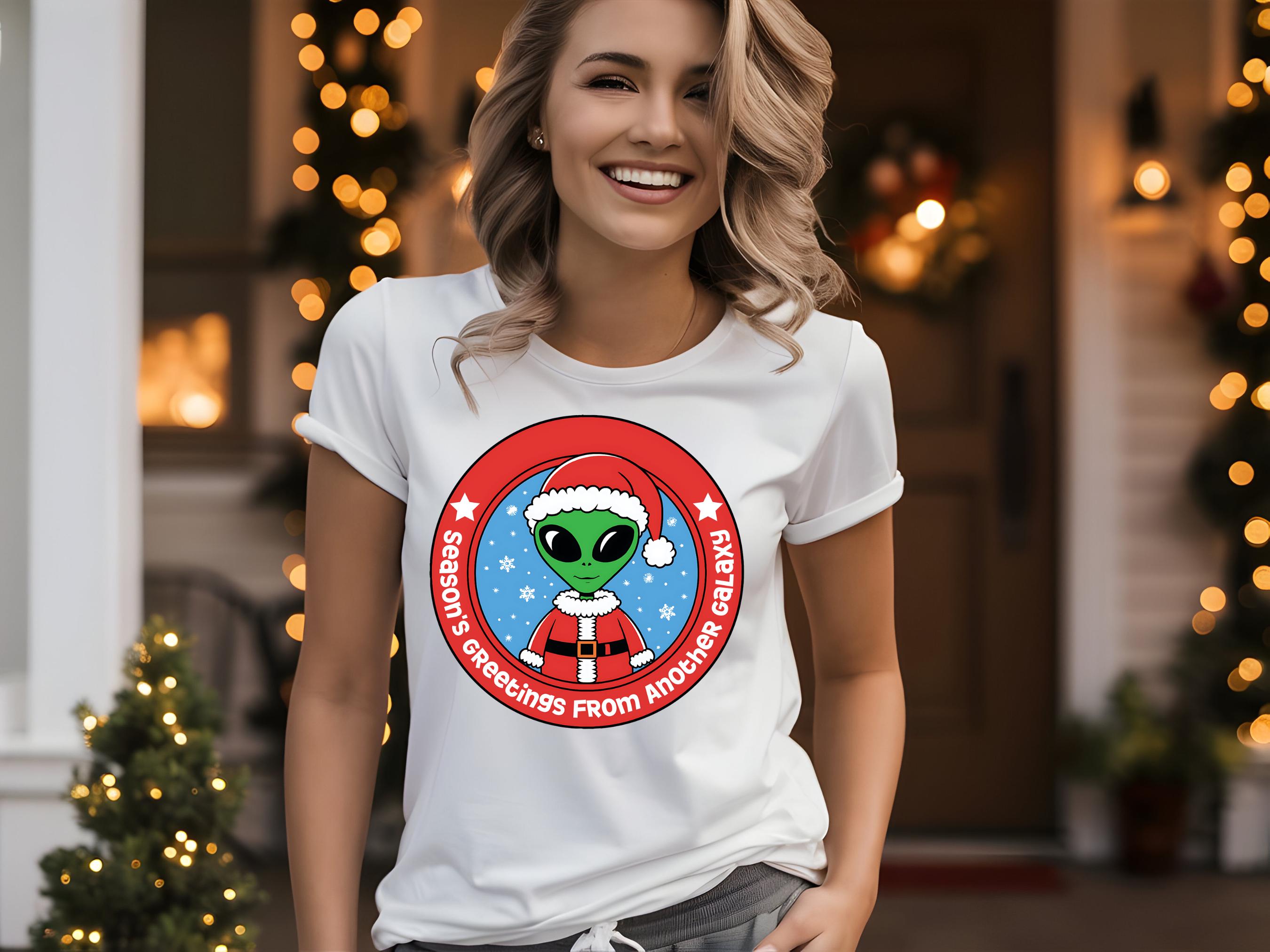 Funny Christmas PNG Quirky Alien PNG Bundle Festive Holiday Designs ...