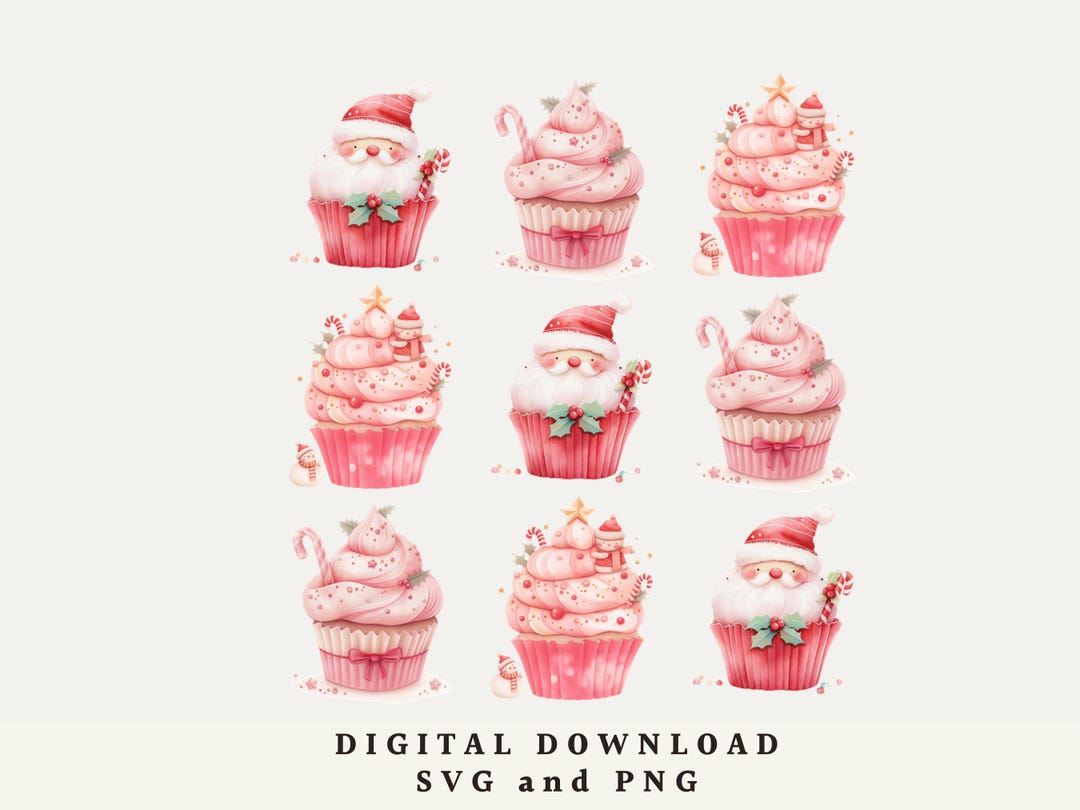 Watercolor Christmas Sweets Clipart PNG Merry Christmas Dessert ...