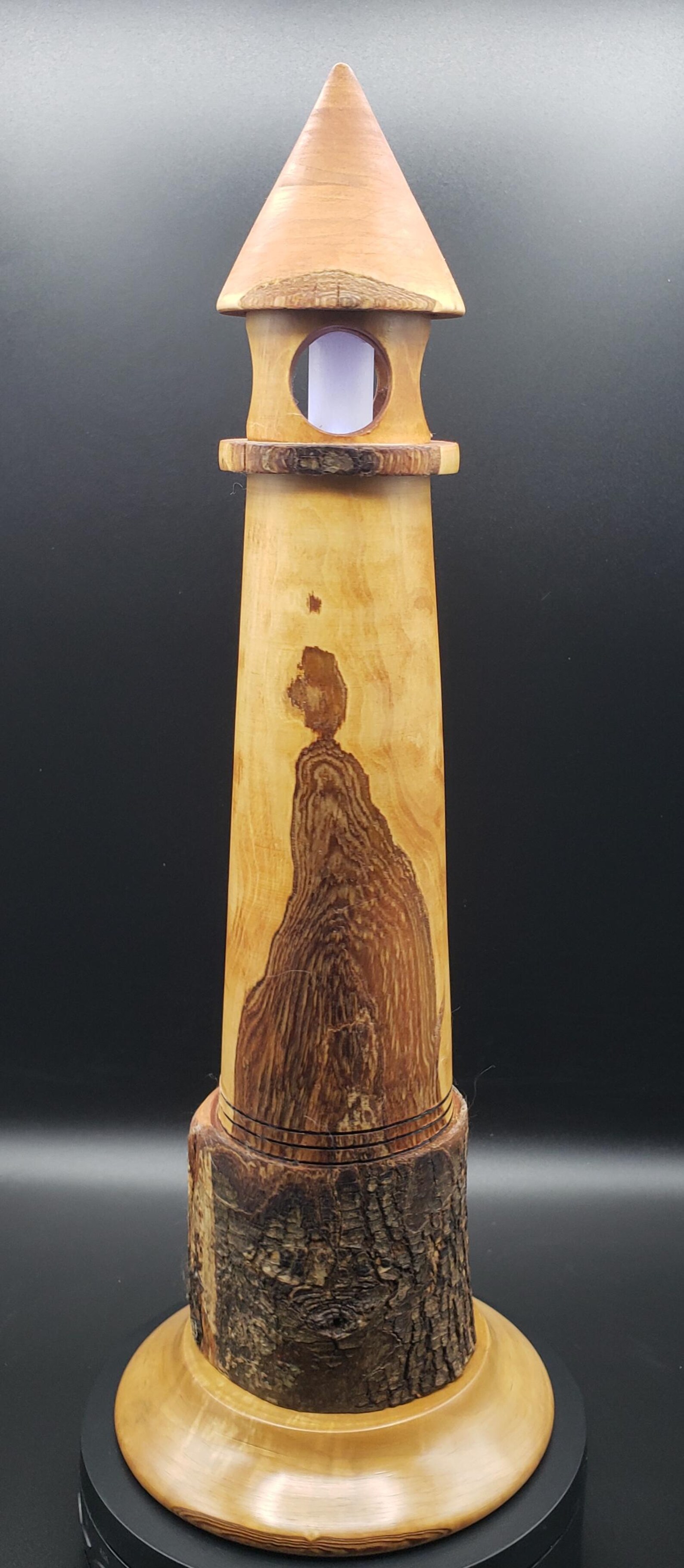Lighthouse: Rustic Bradford Pear and "working" Light - Etsy