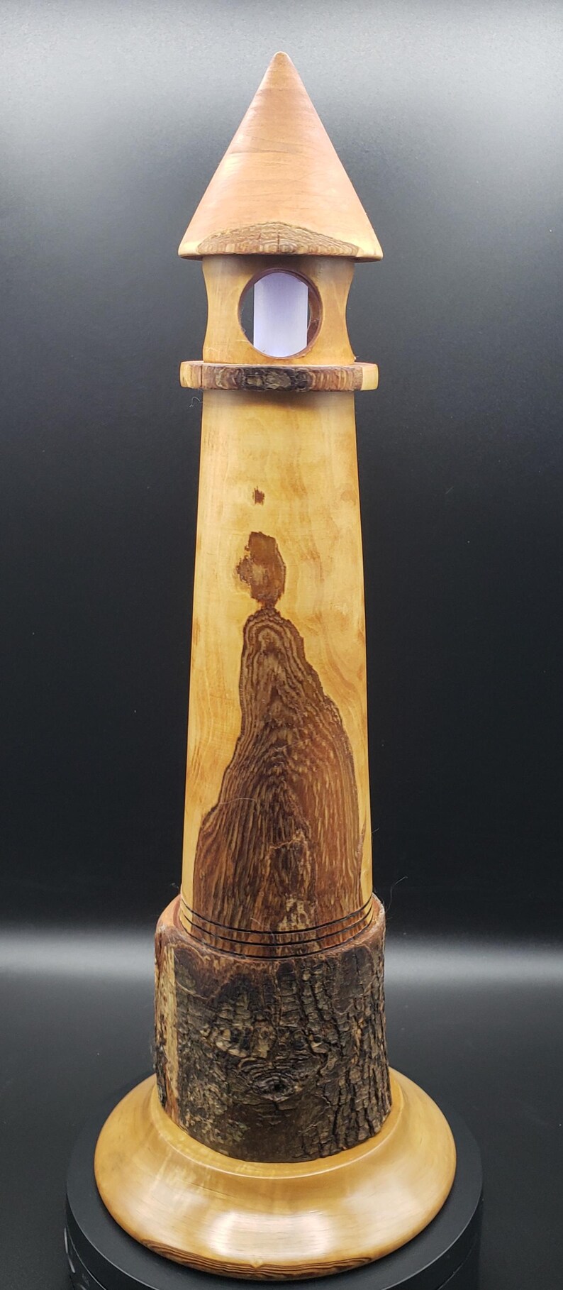 Lighthouse: Rustic Bradford Pear and "working" Light - Etsy