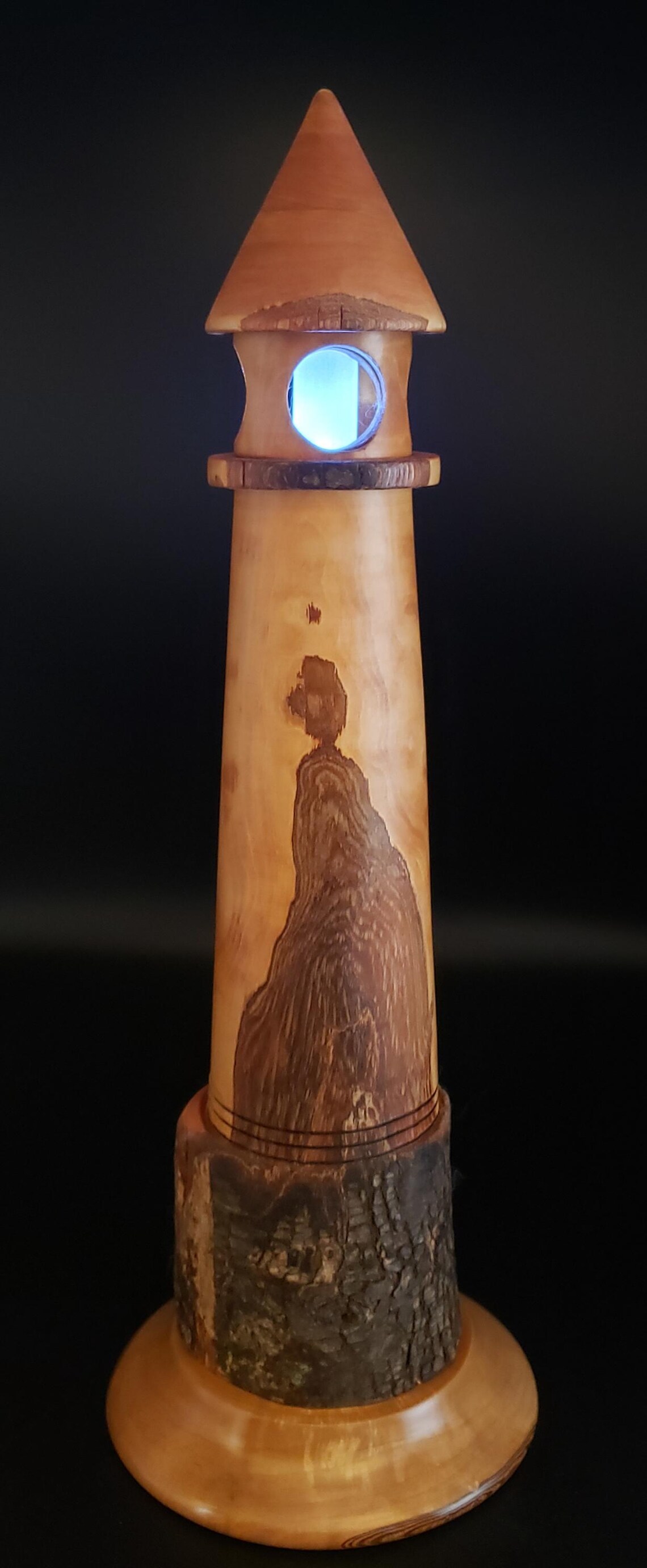 Lighthouse: Rustic Bradford Pear and "working" Light - Etsy