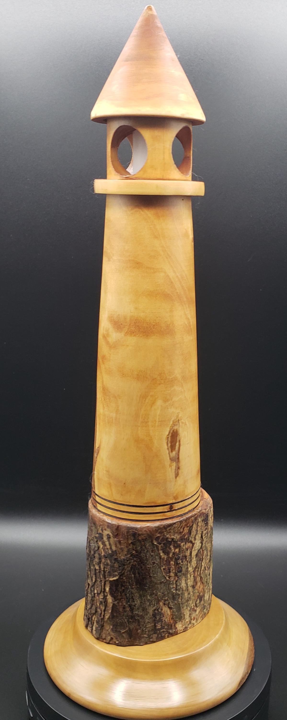 Lighthouse: Rustic Bradford Pear and "working" Light - Etsy