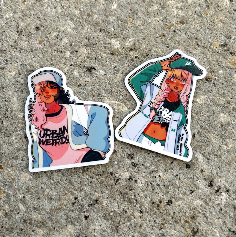 Anime Girl Sticker Pack - Etsy