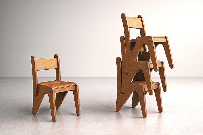 CNC Cutting File for Chairs — Stackable Children's Chair and Adult ...