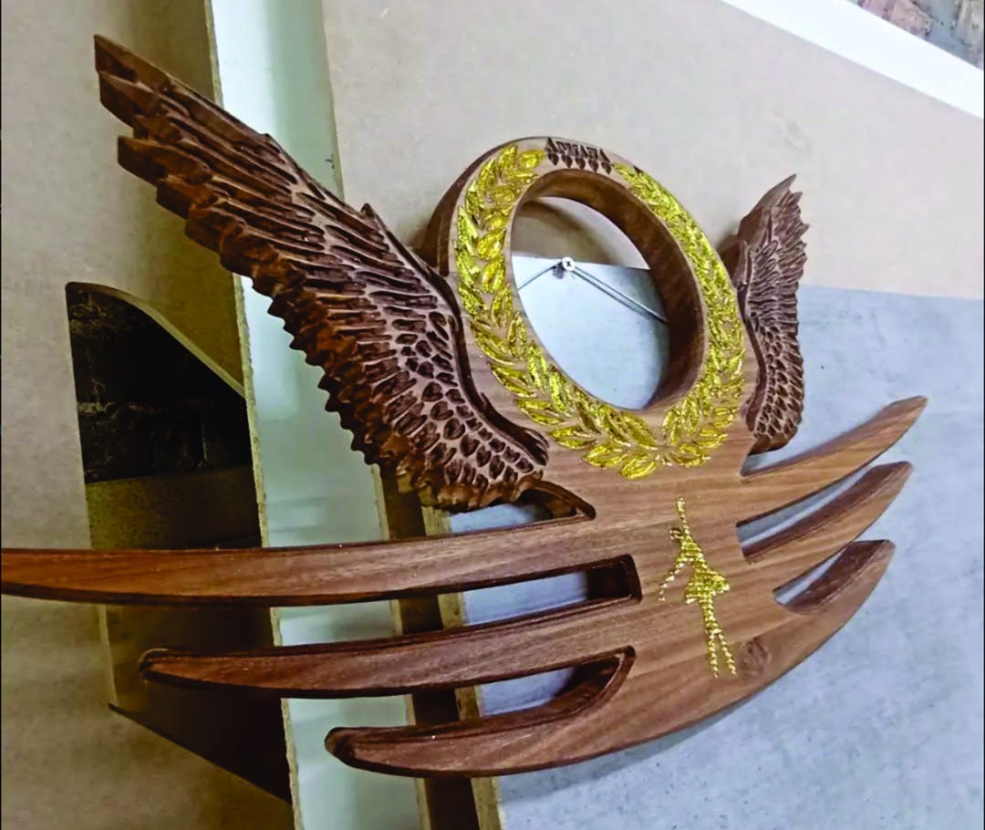 Medal Holder CNC File: Angel Wings Laurel Wreath (digital Download) - Etsy