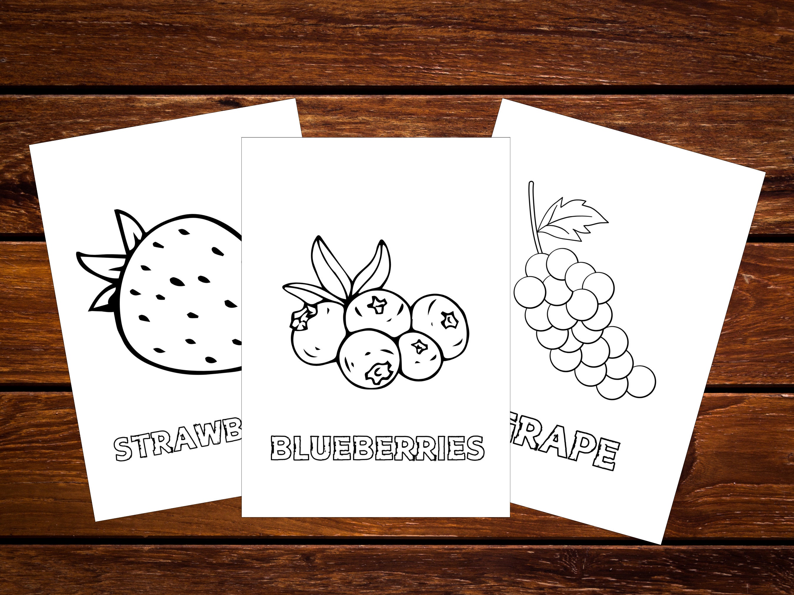 Fruit Coloring Pages for Kids Digital Download Fun and Educational ...