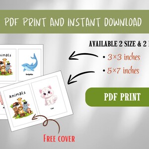 Cute Animal-themed Flash Cards for Kids Educational Digital Cards With ...