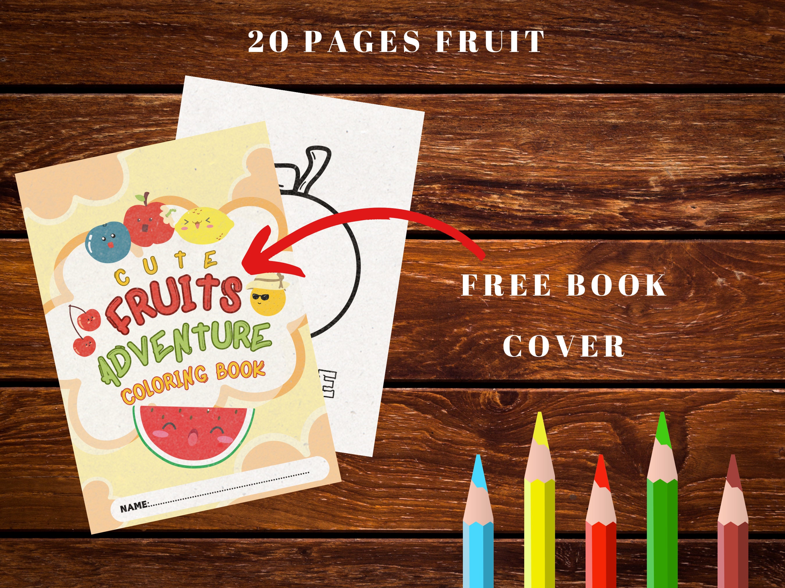 Fruit Coloring Pages for Kids Digital Download Fun and Educational ...