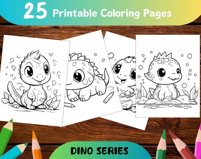 Dinosaur Coloring Pages for Kids and Kindergarteners, Bold and Easy ...