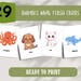 Cute Animal-themed Flash Cards for Kids Educational Digital Cards With ...