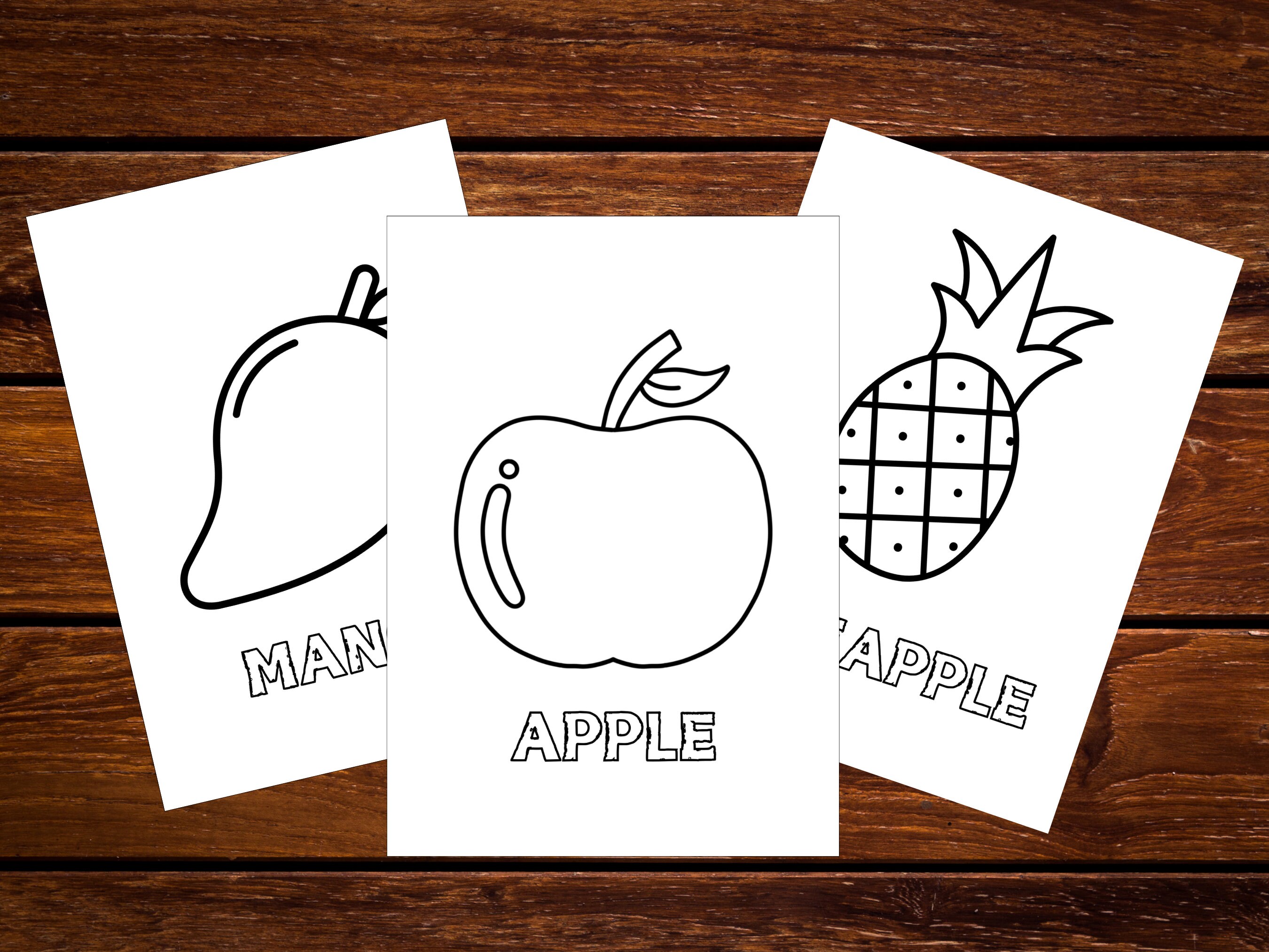 Fruit Coloring Pages for Kids Digital Download Fun and Educational ...