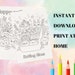 10 Printable Food Coloring Pages for Kids Digital Download Fun and ...