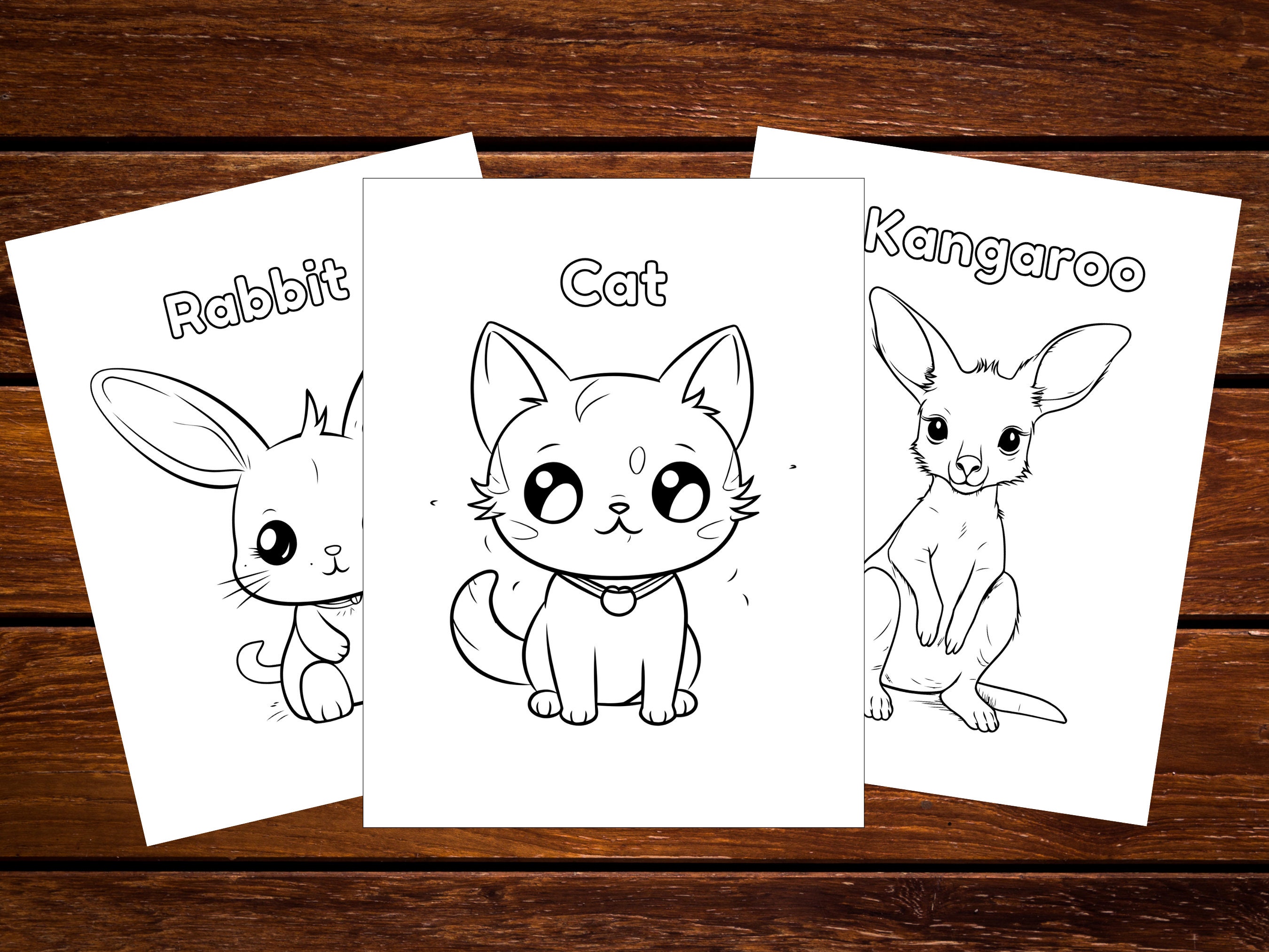 Animal Coloring Pages for Kids Digital Download Fun and Educational ...