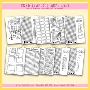 Printable Bullet Journal 2026 Yearly Pages Premade Planner