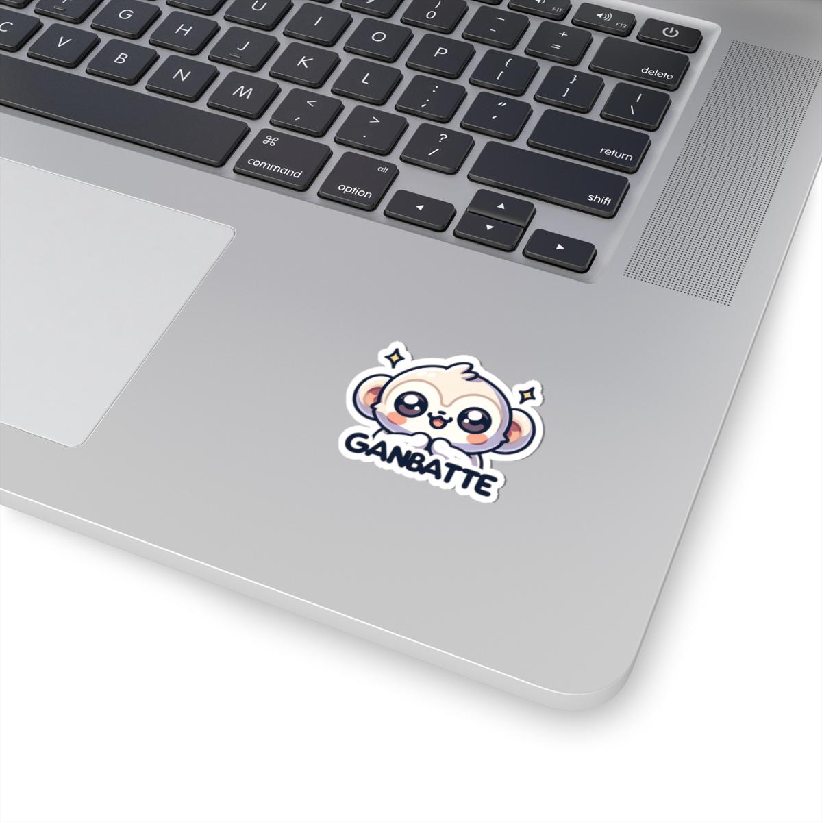 Kawaii Monkey "ganbatte" , Japan Inspired Kiss-cut Stickers - Etsy