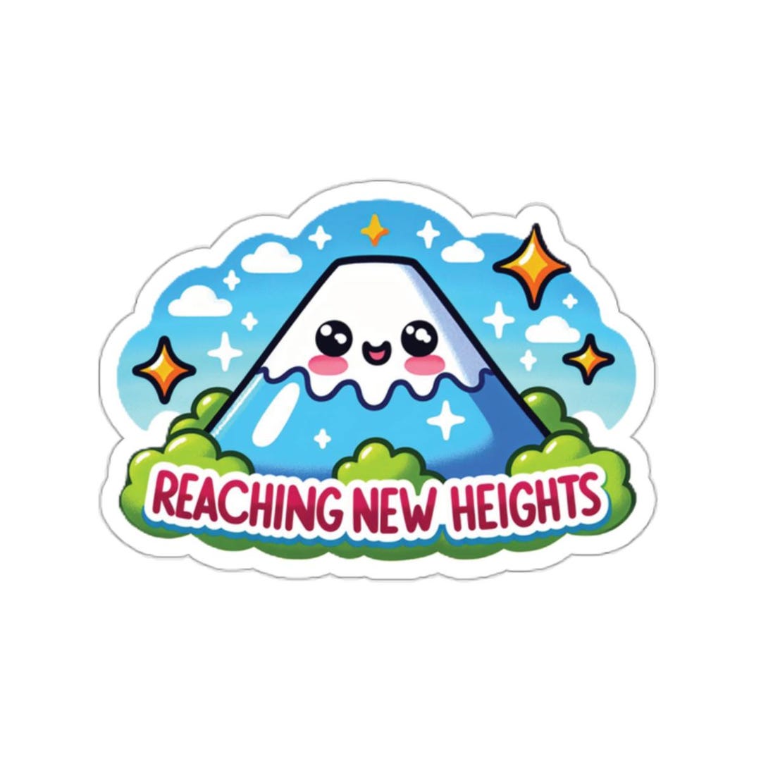 Kawaii Fuji reaching New Heights, Japan Inspired Kiss-cut Stickers - Etsy
