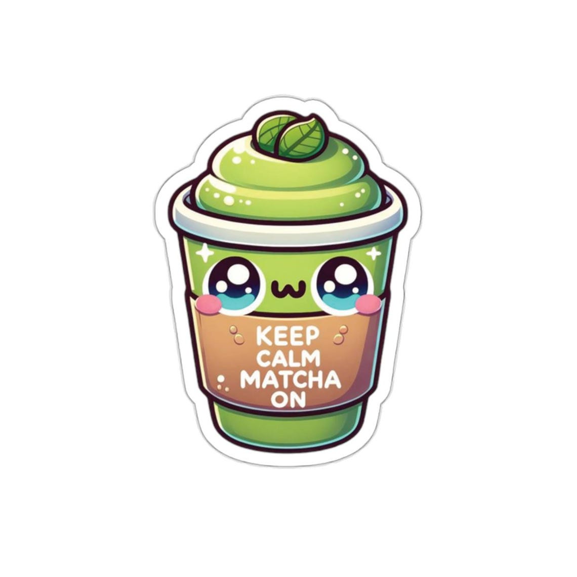 Kawaii Matcha Cup, Japan Inspired Kiss-cut Stickers - Etsy