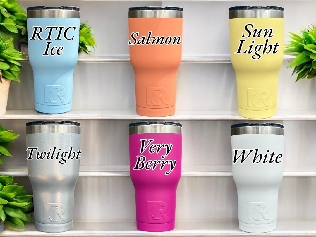 Personalized Laser Engraved RTIC 20oz Tumbler - RTIC Ice, Salmon ...