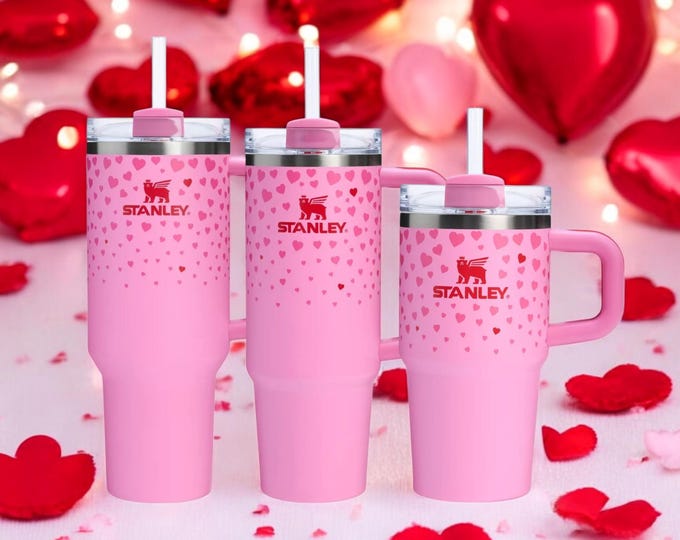 Stanley Sweet Hearts Pink - Personalized Laser Engraved 40oz, 30oz ...