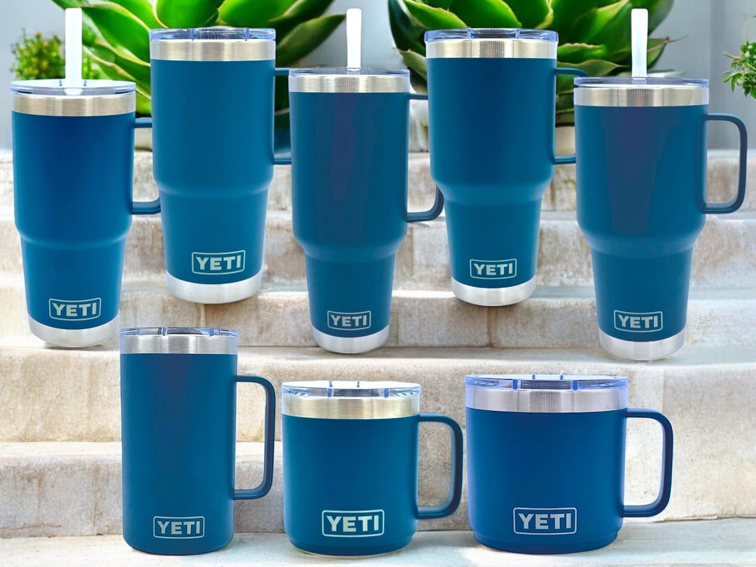 Personalized Laser Engraved YETI 42oz, 35oz, 25oz Rambler Straw Mug ...