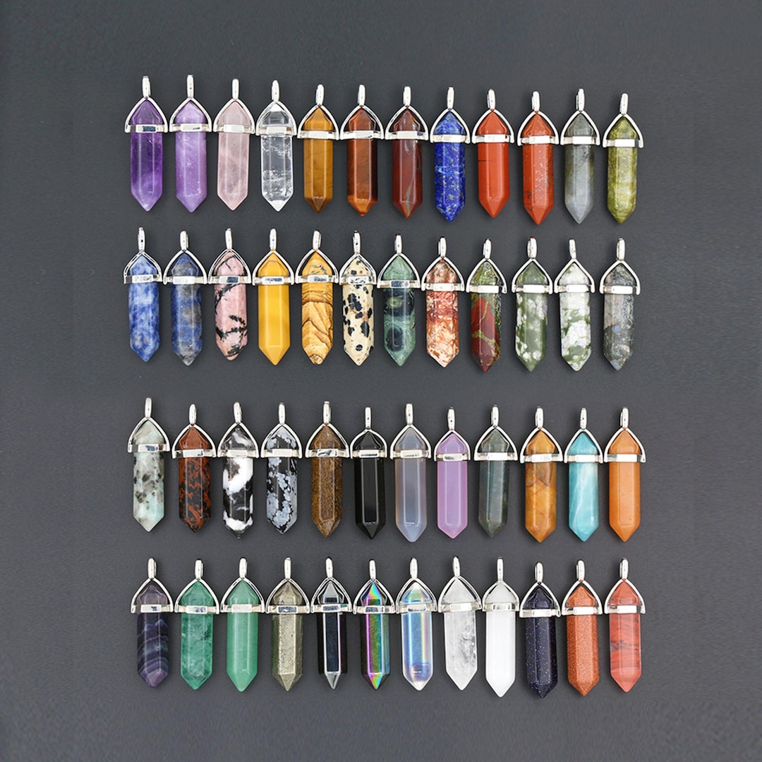 Wholesale Bulk Point DIY Pendant ,hexagonal Crystal Pointed Pendant ...