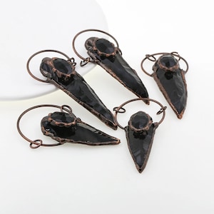 Antique Bronze Soldered Obsidian Arrow Pendant,large Raw Without ...