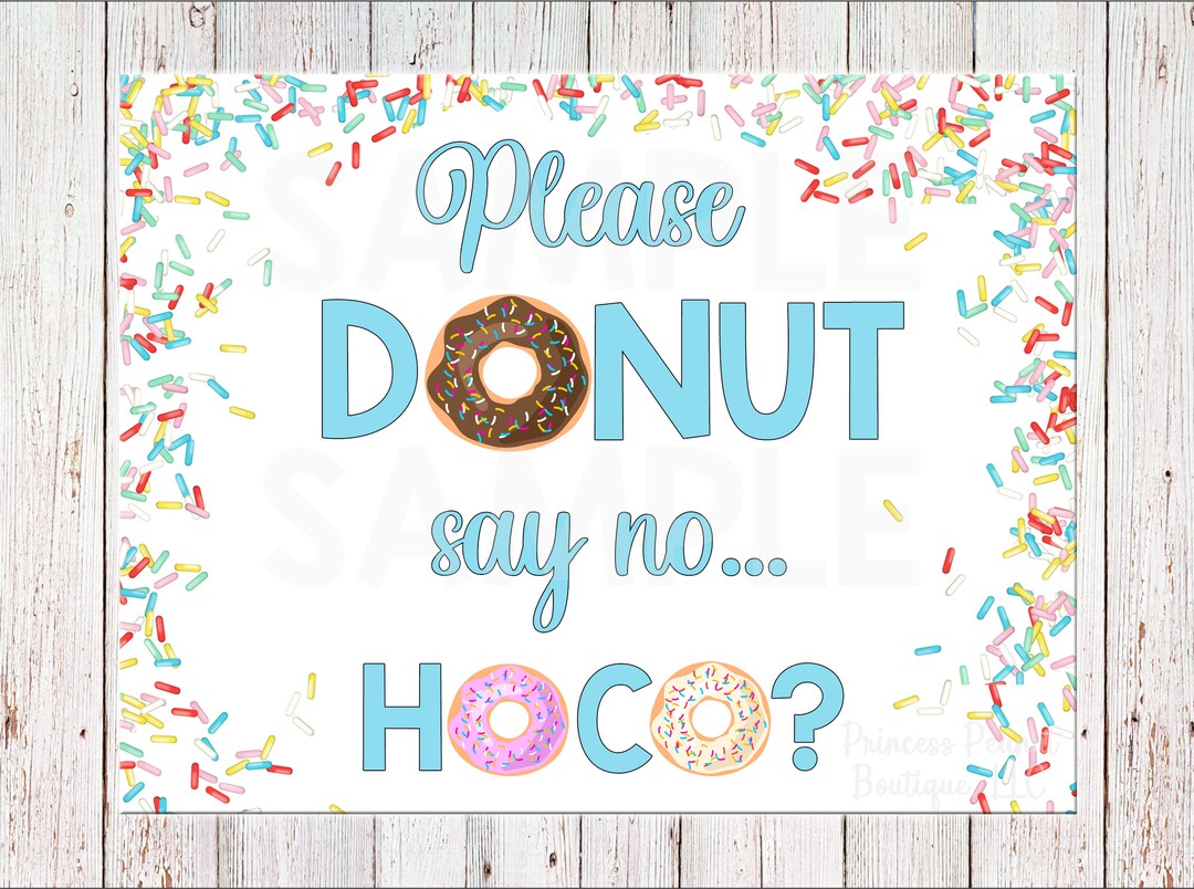 Donut Hoco/prom/formal Sign-printable - Etsy