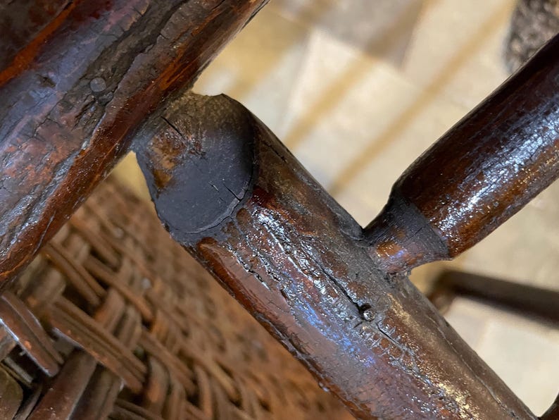 Vintage Old Hickory Co. Martinsville Rocking Arm Chair. Branded. - Etsy