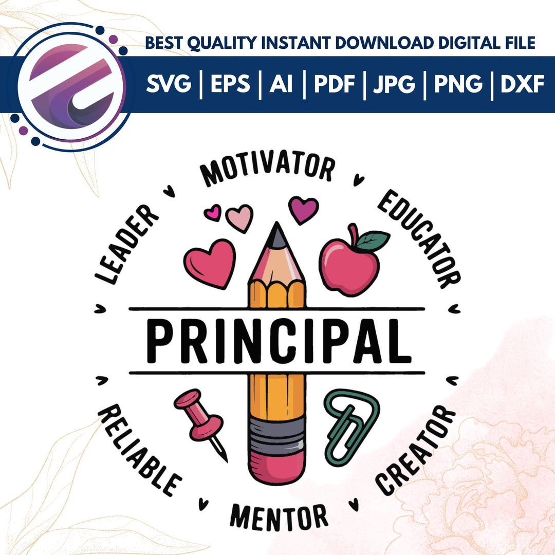 Principal SVG, School Staff Svg,back to School Svg,teacher Svg, Png ...