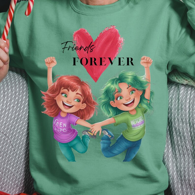 Friends Forever PNG, Retro Tshirt Sublimation Design PNG, Mental Health ...