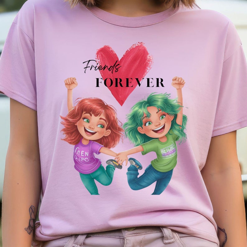 Friends Forever PNG, Retro Tshirt Sublimation Design PNG, Mental Health ...