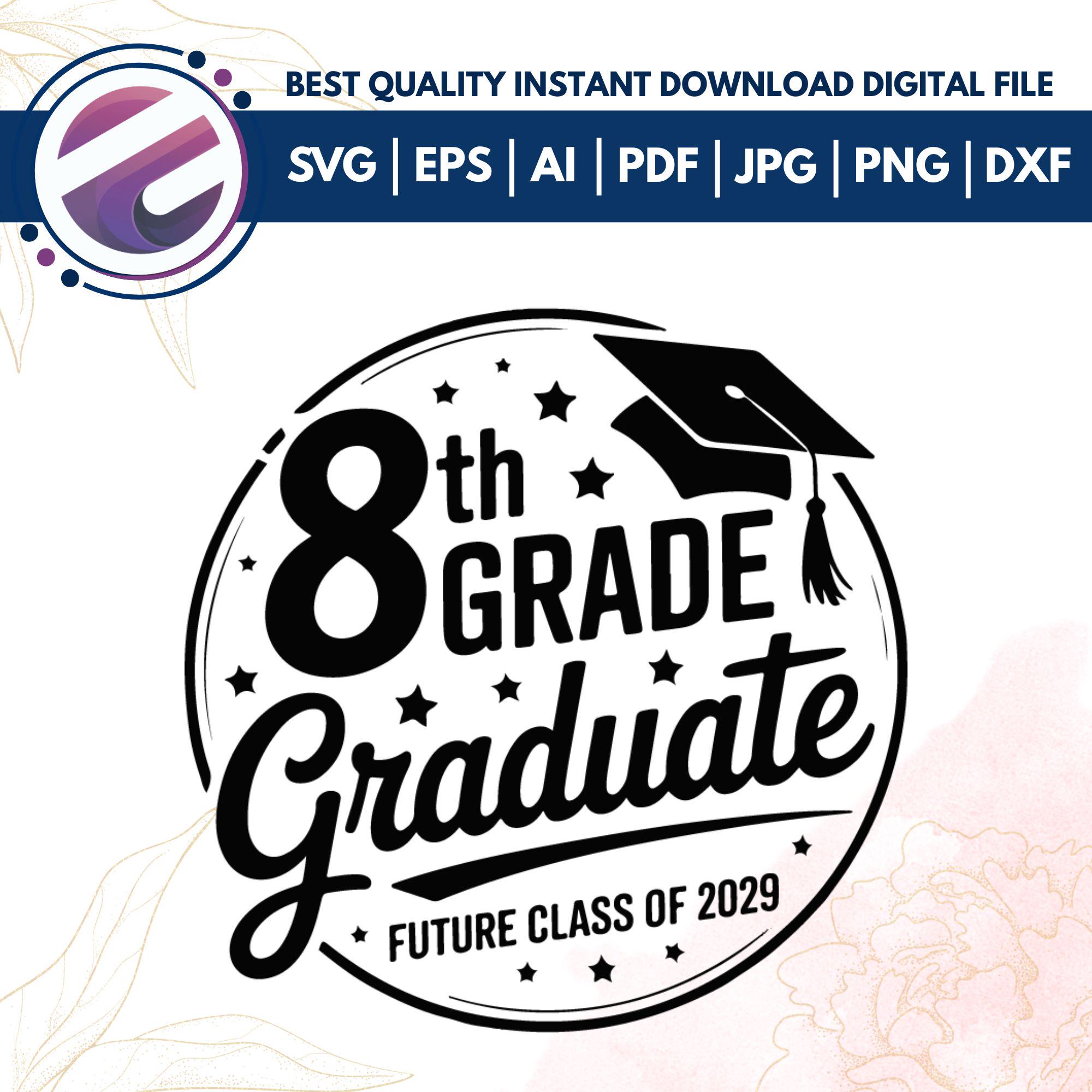 8th Grade Graduation Svg Png,middle School Grad, Middle School ...