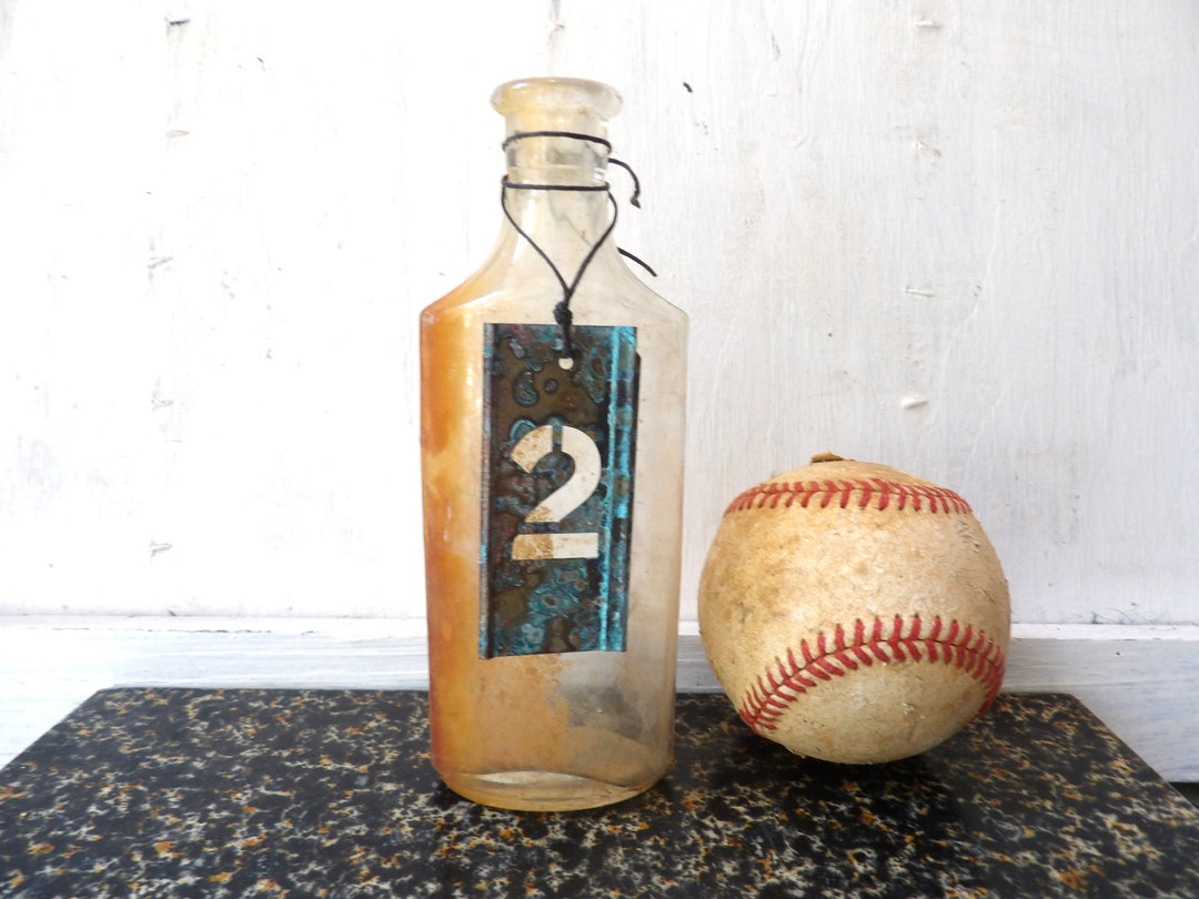 Altered Antique Bottle ,rusted Glass, Mixed Media Verdigrised Brass ...