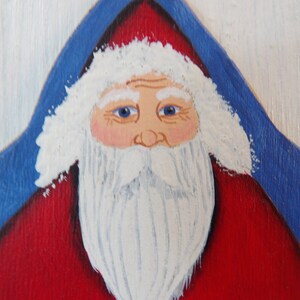 Red Father Christmas Santa Ornament , Belsnickel Pere Noel Handmade ...