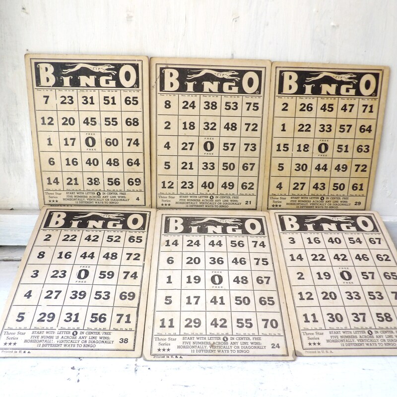 Vintage Bingo Cards - Etsy