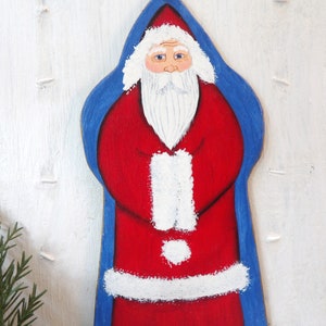 Red Father Christmas Santa Ornament , Belsnickel Pere Noel Handmade ...