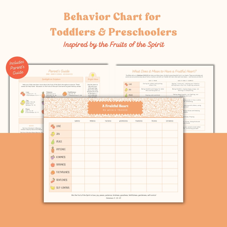 Christian Behavior Chart for Toddlers and Preschoolers (printable) - Etsy